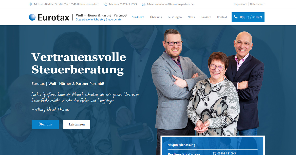 Startseite - Eurotax Wolf . Hörner & Partner PartmbB